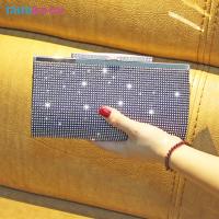 China Minibook Custom Diamond Shoulder Bag 23cm Polyester Evening Party Handbag for sale