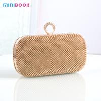 China Ladies Evening Party Polyester Diamond Handbag 20cm x 14cm Custom Color for sale