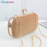China Ladies Evening Party Polyester Diamond Handbag 20cm x 14cm Custom Color for sale