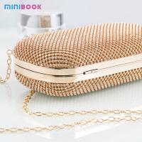 China Ladies Evening Party Polyester Diamond Handbag 20cm x 14cm Custom Color for sale
