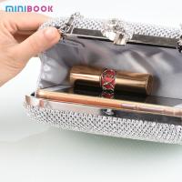 China Ladies Evening Party Polyester Diamond Handbag 20cm x 14cm Custom Color for sale