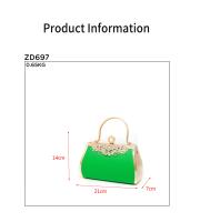 China 21x7x14cm Crystal Pearl Evening Handbag for Party Clutch Open PU Leather Women for sale