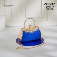 China 21x7x14cm Crystal Pearl Evening Handbag for Party Clutch Open PU Leather Women for sale