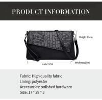 China Genuine Leather Crocodile Pattern Envelope Clutch Bag for Women Fashion Handbag 2023 for sale