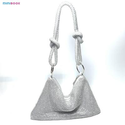 China Fashion Rhinestone Clutch Messenger Shoulder Bag for Evening Party 20x12cm for sale