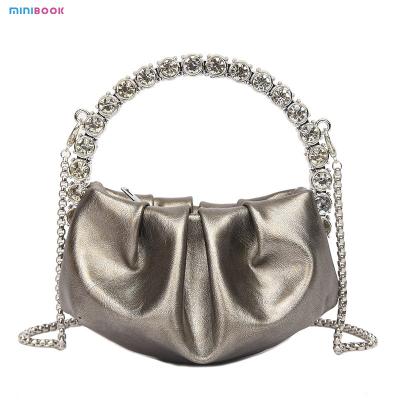 China Women's Crossbody Party Dinner Evening Bag Chain PU Leather Handbag 20cm x 12cm for sale