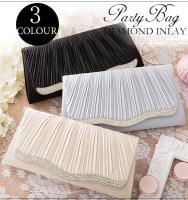 China Crystal Pleated Evening Handbag OEM ODM Elegant Women Party Bag 25cm Custom Logo for sale
