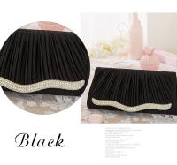 China Crystal Pleated Evening Handbag OEM ODM Elegant Women Party Bag 25cm Custom Logo for sale
