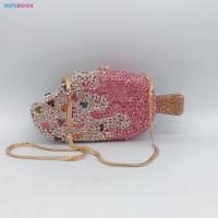 China Women's Luxury Metal Crossbody Bag Rhinestone Wallet Coin Purse with Chain 20cm for sale