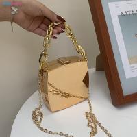 China Solid Color Minibook Gold Silver Clutch Purse with Chains Luxury Fancy Evening Bags 20x12cm for sale