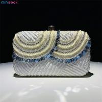 China Ladies Crystal Bling Evening Handbag 25cm Party Wedding Purse OEM Custom for sale