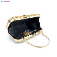 China Ladies Crystal Bling Evening Handbag 25cm Party Wedding Purse OEM Custom for sale
