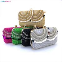 China Ladies Crystal Bling Evening Handbag 25cm Party Wedding Purse OEM Custom for sale