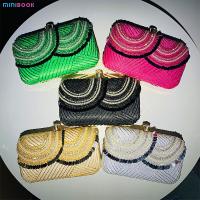 China Ladies Crystal Bling Evening Handbag 25cm Party Wedding Purse OEM Custom for sale
