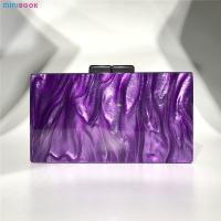 China Custom Letter Pattern Acrylic Minibook Evening Bag for Women Party 20x12cm for sale