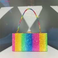China Square Elegant Party Evening Clutch Purse Handbag Luxury Designer Crossbody Bag 20cm for sale