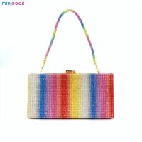 China Square Elegant Party Evening Clutch Purse Handbag Luxury Designer Crossbody Bag 20cm for sale
