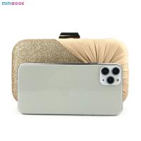 China Diamond Studded Mesh Banquet Bag Crossbody Chain Clutch Evening Handbag 20cm x 12cm for sale