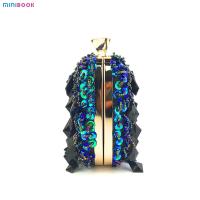 China Luxury Sequin Clutch Purse for Women Party Wedding Beaded Evening Bag 25cm for sale
