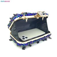 China Luxury Sequin Clutch Purse for Women Party Wedding Beaded Evening Bag 25cm for sale