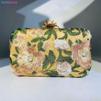 China Embroidered Handmade Beaded Dinner Bag for Daily Life Low MOQ Mix Models Custom Logo for sale