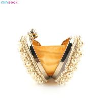 China Crystals Beaded Pearl Clutch Evening Bag for Women Wedding Party 25cm for sale