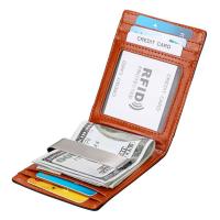 China Men's Genuine Leather Wallet with Multi-functional Coin Purse 8 Card Slots RFID Blocking for sale