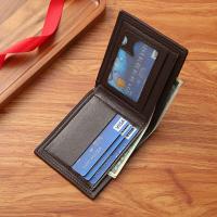 China Polyester Lining Classic Men Wallet Short Fashion Coin Pocket Card Holder Purse 8 Slot for sale