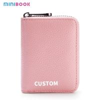China RFID PU Leather Multi Position Credit Card Holder Zipper Wallet 12 Card Slots for sale