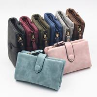 China Korean Style Short Female Purse Tri-fold Wallet Soft Pu Leather 8 Card Slots for sale