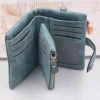 China Korean Style Short Female Purse Tri-fold Wallet Soft Pu Leather 8 Card Slots for sale