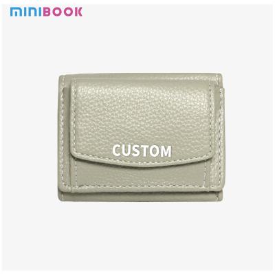 China PU Leather Women Short Wallet with Multi Slot Card Holder and Mini Coin Purse 8x4x1 inch for sale