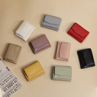 China PU Leather Women Short Wallet with Multi Slot Card Holder and Mini Coin Purse 8x4x1 inch for sale