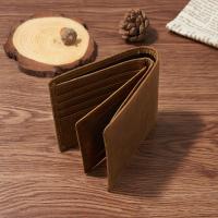 China Vintage Genuine Cow Leather Coin Purse Money Clip Wallet Open Closure for Men Women 10cm for sale