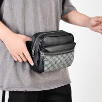 China Custom Logo Waterproof PU Saffiano Leather Chest Bag 10L Multi-Function Men Crossbody for sale