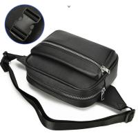 China Custom Logo Waterproof PU Saffiano Leather Chest Bag 10L Multi-Function Men Crossbody for sale