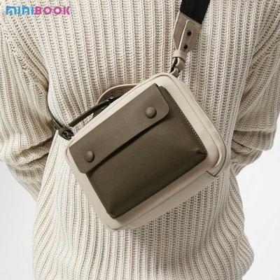 China MINIBOOK Men's PU Leather Multifunctional Waist Bag for Outdoor Travel 2L Capacity for sale