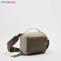 China MINIBOOK Men's PU Leather Multifunctional Waist Bag for Outdoor Travel 2L Capacity for sale