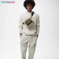 China MINIBOOK Men's PU Leather Multifunctional Waist Bag for Outdoor Travel 2L Capacity for sale