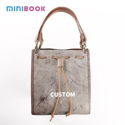 China Genuine Leather Vintage Forest Style Top Layer Cowhide Shoulder Crossbody Bag for Women 30x20x10 cm for sale