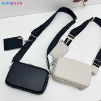 China Custom Logo Men's Leather Sling Bag PU Leather Square Box Shape Crossbody Purse 30x20x10 cm for sale
