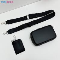 China Custom Logo Men's Leather Sling Bag PU Leather Square Box Shape Crossbody Purse 30x20x10 cm for sale