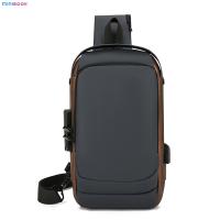 China Men's Oxford Cloth Crossbody Sling Bag with USB Port Waterproof 20L Capacity for sale