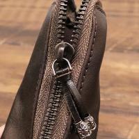 China Vintage Cowhide Leather Keychain Coin Purse for Women Men Low MOQ Mix Models Custom Logo for sale