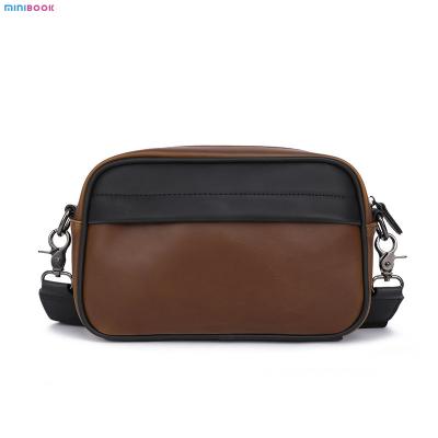 China MINIBOOK PU Leather Crossbody Bag for Men Small Messenger Shoulder Bag Custom Logo Available MN-1089 for sale
