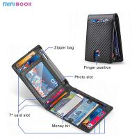 China Genuine Leather Anti-Theft Customized Drawing Multi-Function RFID Wallet for Men for sale