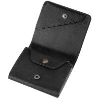 China Genuine Leather Bifold Wallet for Men Lightweight Anti-Theft Short Wallet 9x8x1.5cm for sale