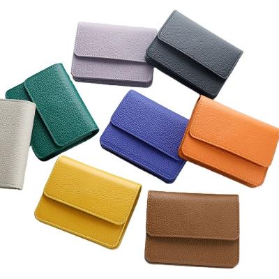 China Custom RFID Genuine Leather Men's Wallet Card Holder with Lanyard Chain 11x7x18cm for sale