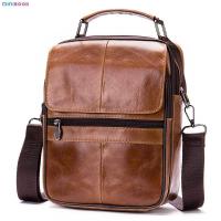 China Genuine Leather Men Small Flap Top Handle Handbags Crossbody Bag Shoulder Messenger 30cm for sale