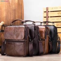 China Genuine Leather Men Small Flap Top Handle Handbags Crossbody Bag Shoulder Messenger 30cm for sale